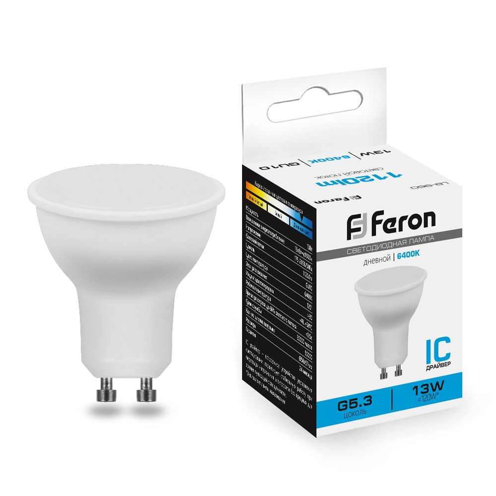 Лампа светодиодная Feron LB-960 MR16 GU10 13W 175-265V 6400K | Артикул ...
